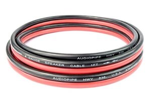 8 gauge 6 feet red black speaker wire copper mix power ground car home audio