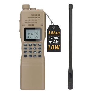 baofeng ar-152 ham radio 10w high power tactical two way radio with 12000 mah rechargeable larger battery handheld long range walkie talkies full kit