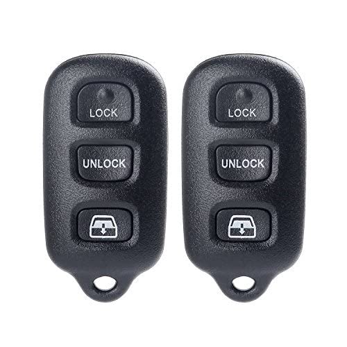 ECCPP HYQ12BBX Keyless Entry Car Key Remote Fob Replacement for 99-2009 for T oyota 4Runner/ 98-1999 for T oyota Avalon/ 01-2007 for T oyota Sequoia (3 Buttons) HYQ12BBX HYQ12BAN HYQ1512Y set of 2