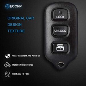 ECCPP HYQ12BBX Keyless Entry Car Key Remote Fob Replacement for 99-2009 for T oyota 4Runner/ 98-1999 for T oyota Avalon/ 01-2007 for T oyota Sequoia (3 Buttons) HYQ12BBX HYQ12BAN HYQ1512Y set of 2