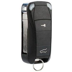 keyless entry remote 2btn flip key fob for porsche (kr55wk45032, kr55wk45022)