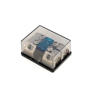 KnuKonceptz Bassik 2 Way Mini ANL Fuse Distribution Block - 1/0 Gauge to 1/0 or 4 Gauge - 150 Amp