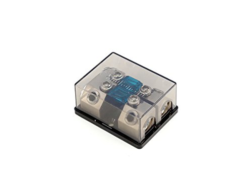 KnuKonceptz Bassik 2 Way Mini ANL Fuse Distribution Block - 1/0 Gauge to 1/0 or 4 Gauge - 150 Amp