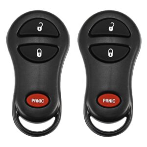 x autohaux 2pcs gq43vt9t 315mhz replacement keyless entry remote car key fob for dodge for ram 1500 2500 3500 1999-2002 for durango dakota 1999-2000 3 buttons 56045497