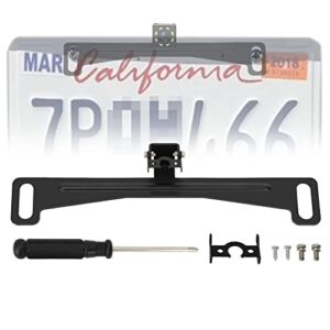 backup camera license plate bracket, alpha rider universal car dash cam mirror camera kit, rear reverse license plate camera mount kit, rear view camera license plate holder