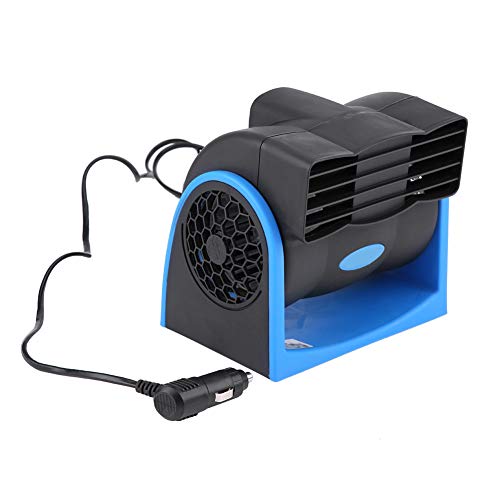 Qii lu 12V Car Fan,Auto Car Vehicle Fan 12V Portable Electric Fan Mini Adjustable Speed Silent Air Fan Air Ventilator for Car Truck RV SUV ATV