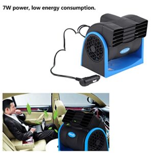 Qii lu 12V Car Fan,Auto Car Vehicle Fan 12V Portable Electric Fan Mini Adjustable Speed Silent Air Fan Air Ventilator for Car Truck RV SUV ATV