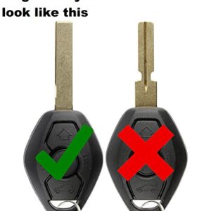 KeylessOption Keyless Entry Remote Control Car Key Fob Smooth Style Replacement for LX8 FZV