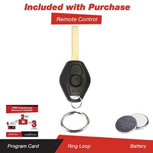 KeylessOption Keyless Entry Remote Control Car Key Fob Smooth Style Replacement for LX8 FZV