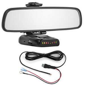 radar mount mirror mount bracket + direct wire power cord for uniden dfr (3001209)