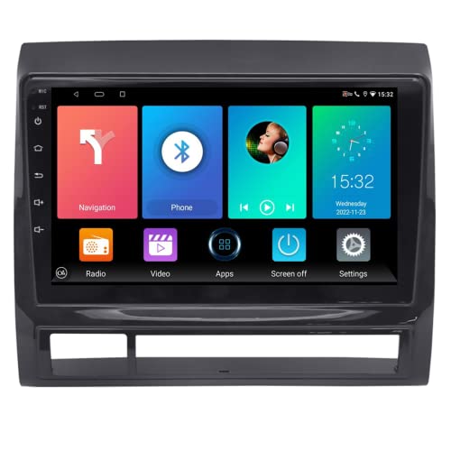 2023 New Android 12 Car Radio for Toyota Tacoma 2005-2015, 9" IPS Touchscreen Head Unit Bruynic Car Stereo with Apple Carplay & Android Auto with GPS Navigation DSP Split Screen Bluetooth & WiFi.