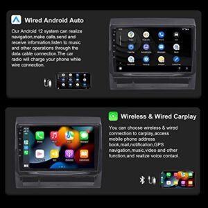 2023 New Android 12 Car Radio for Toyota Tacoma 2005-2015, 9" IPS Touchscreen Head Unit Bruynic Car Stereo with Apple Carplay & Android Auto with GPS Navigation DSP Split Screen Bluetooth & WiFi.