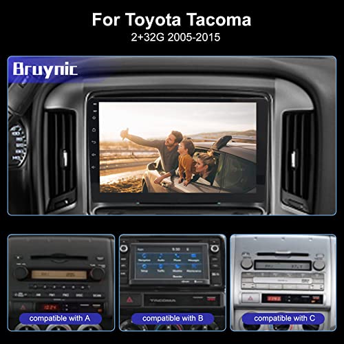 2023 New Android 12 Car Radio for Toyota Tacoma 2005-2015, 9" IPS Touchscreen Head Unit Bruynic Car Stereo with Apple Carplay & Android Auto with GPS Navigation DSP Split Screen Bluetooth & WiFi.