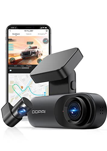 DDPAI Dash Cam Front and Rear, Cam Car Camera with 1600P Front +1080P Rear Built-in WiFi & GPS, 2K Dual Dash Camera for Cars with Night Vision,Parking Monitor, Support 128GB max,N3 Pro