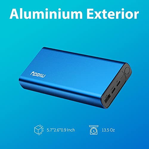 Miady USB-C 18W PD 3.0 Portable Charger 20000mAh, Fast Charging Power Bank/w MFi Certified Lightning Cable and 18W PD Charger, Power Pack Compatible with iPhone 13/13 Pro/Max/12/12 Pro/Max/11, etc