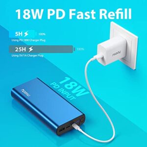 Miady USB-C 18W PD 3.0 Portable Charger 20000mAh, Fast Charging Power Bank/w MFi Certified Lightning Cable and 18W PD Charger, Power Pack Compatible with iPhone 13/13 Pro/Max/12/12 Pro/Max/11, etc