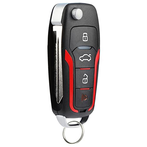 KeylessOption Keyless Entry Car Remote Uncut Ignition Fob Flip Key for Ford Lincoln Mercury