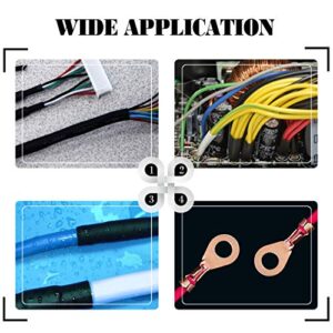 Glarks 300Pcs Open Barrel Wire Crimp Copper Ring Lugs Wire Crimp Terminal Connectors OT 5A 10A 20A 30A 40A 50A 60A 100A with Heat Shrink Tubing Assortment Kit for Auto Car Battery Cable Connector