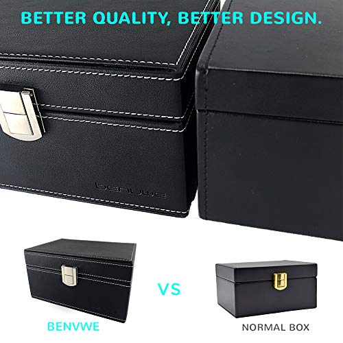 BENVWE Car Key Signal Blocker Box with Large Capacity, Call & RFID Signal Blocking Box, Faraday Cage Key Fob Protector, Anti Theft Keyless Car Security Box for Cellphone, Cards, Car Keys.