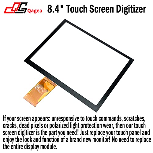 Qagea 8.4" Touch Screen Digitizer Fit for 17-21 Ram Dodge Challenger Durango Jeep Wrangler Compass Grand Cherokee Gladiator Chrysler Replace 8.4 inch Uconnect Radio Navigation, LA084X01(SL)(01)