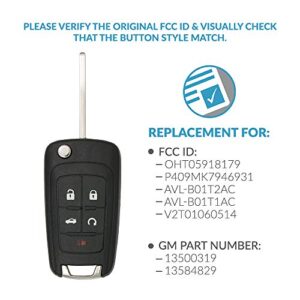 Keyless2Go Replacement for 5 Button Proximity Smart Key Cheverolet Buick GMC Remotes OHT05918179