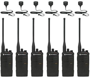 motorola rdu4100 business two-way radios with hkln4606 speaker mics 6-pack rdu4100 bundle,black