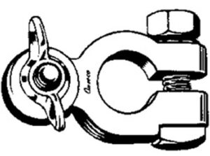 2 battery terminal connectors 5/16″-18 stud – all lead