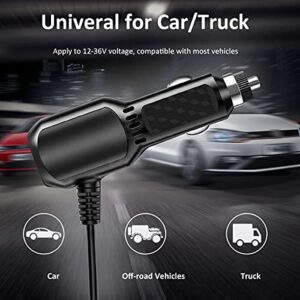 Universal Mini-Port Dash Cam Power Lead PATILWON 11.5Ft Cigarette Charger Cable 12V for GPS Navigation/Sat Nav/DVR/Digital Camera