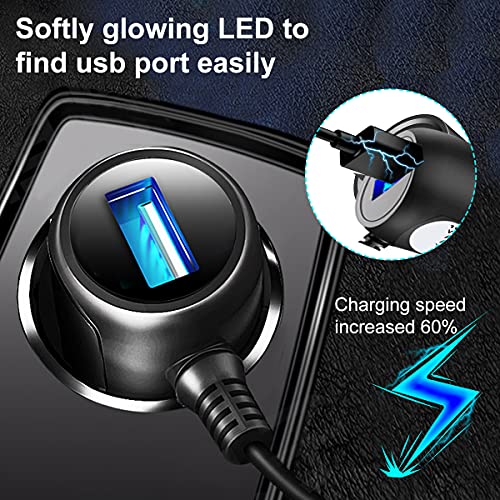 Universal Mini-Port Dash Cam Power Lead PATILWON 11.5Ft Cigarette Charger Cable 12V for GPS Navigation/Sat Nav/DVR/Digital Camera