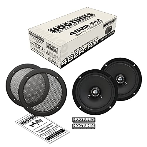 Hogtunes 462R-RM Gen4 6.5" 2 Ohm Replacement Rear Speakers with Grills for 2014+ Harley-Davidson Ultra/Trike Models 462R-RM