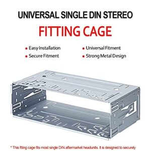 SIZHILE Universal Single Din 1 Din Stereo Radio Replacement Fitting Cage Kit Installation