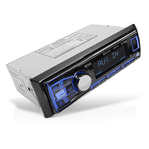 BOSS Audio Systems 611UAB Multimedia Car Stereo - Single Din, Bluetooth Audio and Hands-Free Calling, Built-in Microphone, MP3 Player, No CD/DVD Player, USB Port, AUX Input, AM/FM Radio Receiver