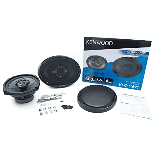 Kenwood KFC-D691 6x9 inch 4-Way 600 Watt Peak Power Performance Series Car Audio Speakers