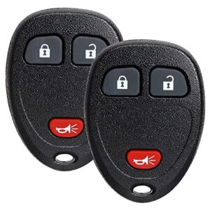 npauto 2-pack key fob replacement for chevy silverado 1500 2500 equinox traverse tahoe avalanche suburban gmc sierra acadia yukon saturn 2007 2008 2009 2010 2011 2012 2013 keyless entry remote control