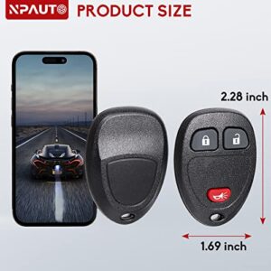 NPAUTO 2-Pack Key Fob Replacement for Chevy Silverado 1500 2500 Equinox Traverse Tahoe Avalanche Suburban GMC Sierra Acadia Yukon Saturn 2007 2008 2009 2010 2011 2012 2013 Keyless Entry Remote Control