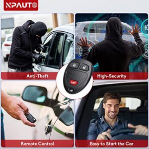 NPAUTO 2-Pack Key Fob Replacement for Chevy Silverado 1500 2500 Equinox Traverse Tahoe Avalanche Suburban GMC Sierra Acadia Yukon Saturn 2007 2008 2009 2010 2011 2012 2013 Keyless Entry Remote Control