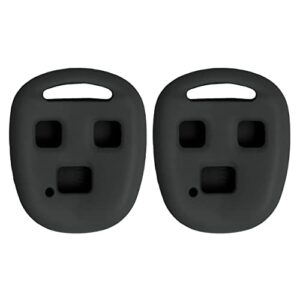 keyless2go replacement for new silicone cover protective cases for remote keys with fcc hyq1512v n1412bbb hyq12bbt – black – (2 pack)