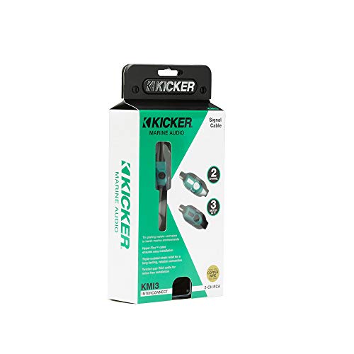 KICKER 47KMI3 Marine Series 2-Ch RCA Interconnect, 3.0m