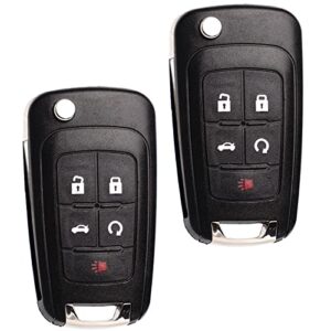 flip key fob replacement fits for chevy equinox camaro 2010 2011 2012 2013 2014 2015 2016 2017 2018 2019 cruze malibu impala sonic gmc terrain buick lacrosse regal verano encore keyless entry remote