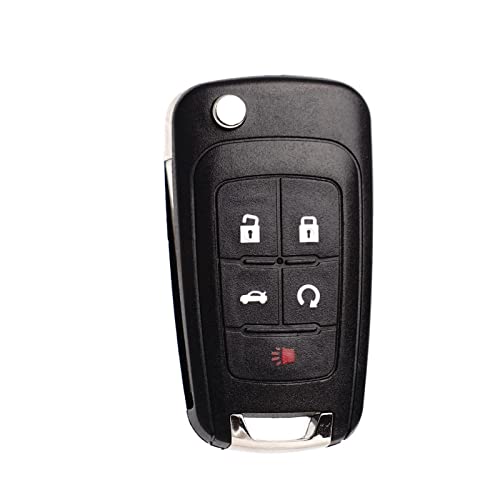 Flip Key Fob Replacement Fits for Chevy Equinox Camaro 2010 2011 2012 2013 2014 2015 2016 2017 2018 2019 Cruze Malibu Impala Sonic GMC Terrain Buick Lacrosse Regal Verano Encore Keyless Entry Remote