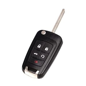 Flip Key Fob Replacement Fits for Chevy Equinox Camaro 2010 2011 2012 2013 2014 2015 2016 2017 2018 2019 Cruze Malibu Impala Sonic GMC Terrain Buick Lacrosse Regal Verano Encore Keyless Entry Remote