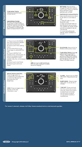 Jensen JWM62A AM|FM|DVD|CD|USB|AUX|App Ready Bluetooth Wallmount Stereo w/App Control, 3-Speaker Zones / 8 Speaker Output 8X 6 Watt, Receives Bluetooth Audio (A2DP) (Renewed)