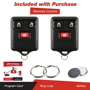 KeylessOption Keyless Entry Remote Control Fob Uncut Blank Car Ignition Key For GQ43VT11T, CWTWB1U345 (Pack of 2)