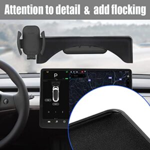 FITALLUS Fit Tesla Model 3 Model Y Phone Mount Holder Screen Phone Holder Silicone Without Noise Tesla Model 3 Model Y Accessories with Silicone Sunglasses Organizer