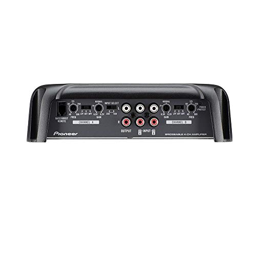 PIONEER 4CH AMP/150WX4/BASSBOOST REM, Black (GM-D8704)