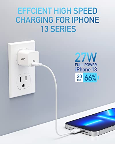 30W USB C Charger, EHO Mini GaN II USB C Wall Charger, Compact PPS Fast Charger Power Adapter Compatible with iPhone 12 13 Pro Max, MacBook Air, Galaxy S22/S21/S20, Note 20/10+, Pixel 6 Pro and More