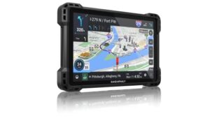 rand mcnally tnd 1050 10-inch gps truck navigator, easy-to-read display, custom truck routing, rand navigation, and removable guard, black