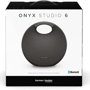 Harman Kardon Onyx Studio 6 - IPX7 Waterproof Wireless Bluetooth Speaker System w/Rechargeable Battery, Built-in Microphone (Blue)