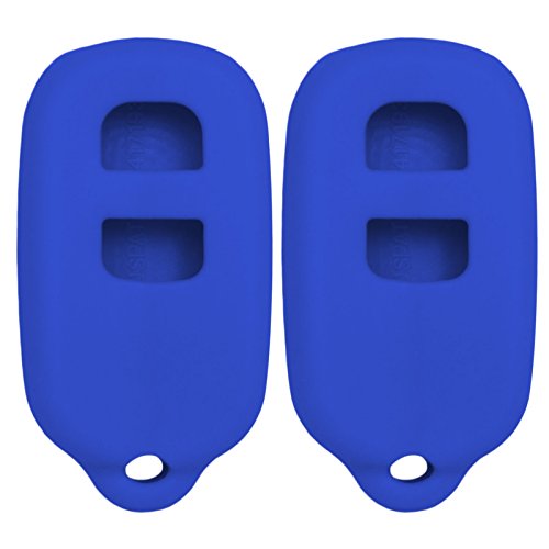 Keyless2Go Replacement for New Silicone Cover Protective Cases for Remote Key Fobs with FCC GQ43VT14T HYQ12BAN HYQ12BBX - Blue (2 Pack)