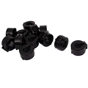 uxcell 12 piece black 15 mm cord clip on emi rfi noise ferrite filter